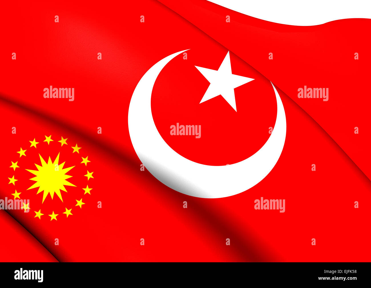 Turkey flag waving 3d render hi-res stock photography and images - Alamy