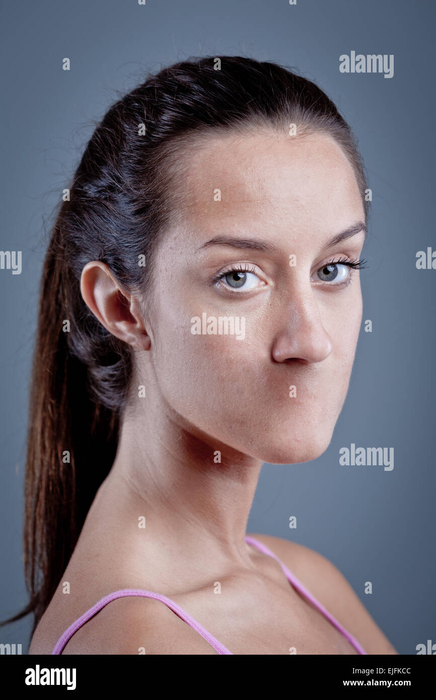 woman without her mouth representing lack of freedom of speech and that ...