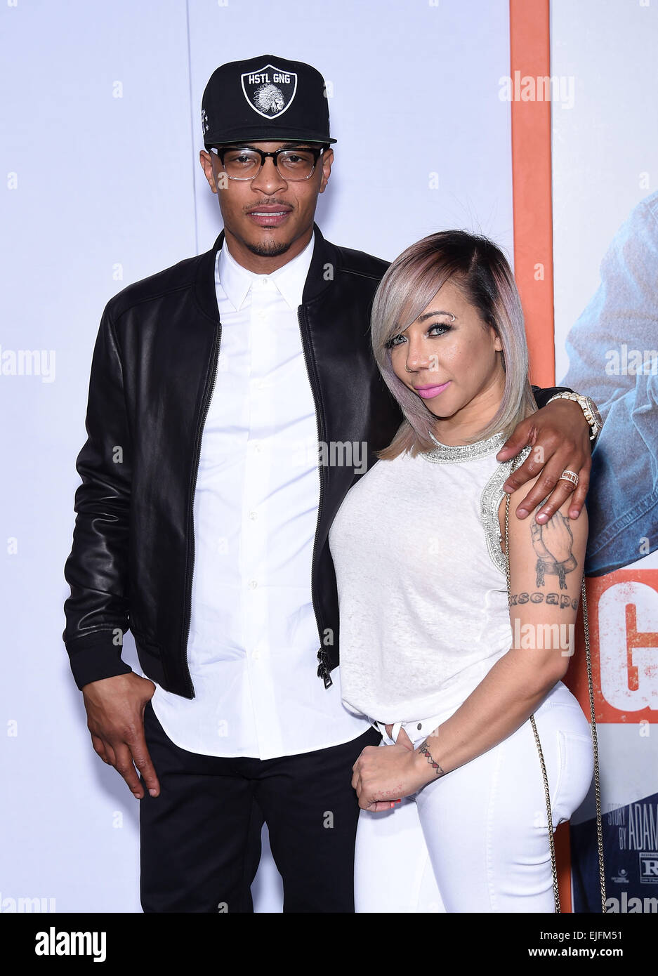 Hollywood, California, USA. 25th Mar, 2015. Tip ''TI'' Harris & Tameka ...