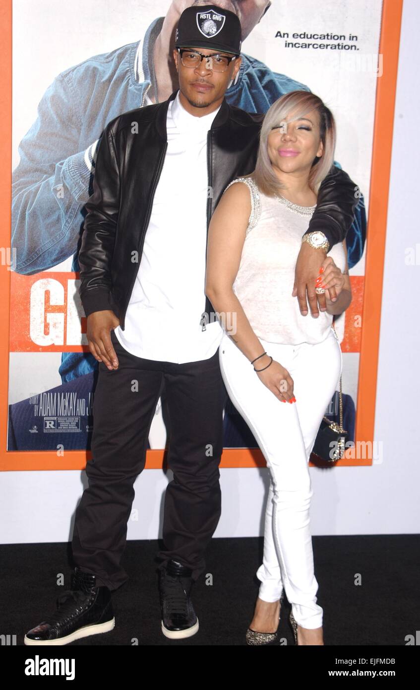 Hollywood, California, USA. 25th Mar, 2015. T.I. & Wife attend the ...