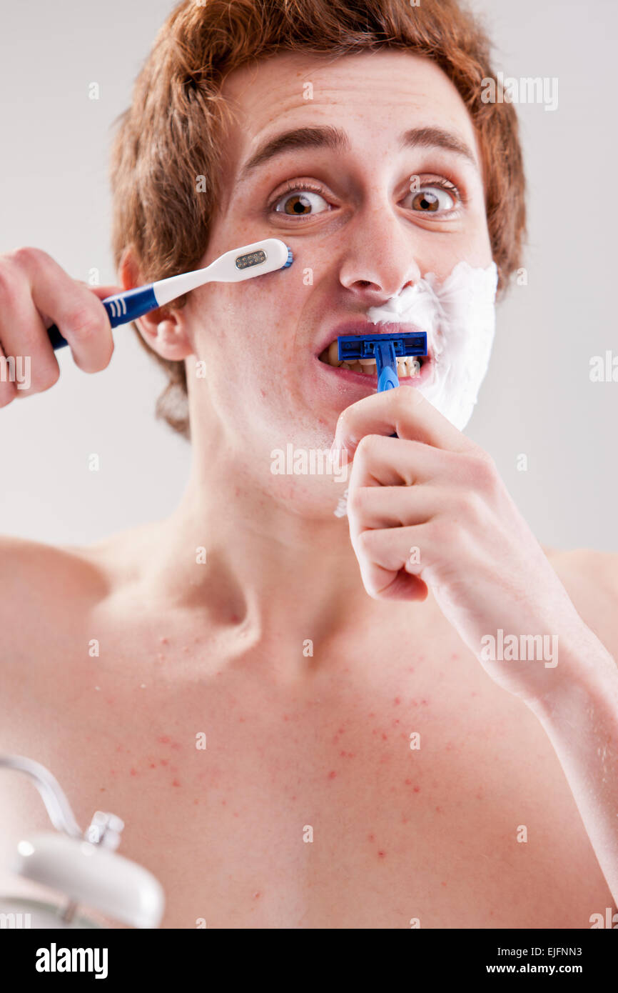 Portrait man preparing wash hi-res stock photography and images - Alamy