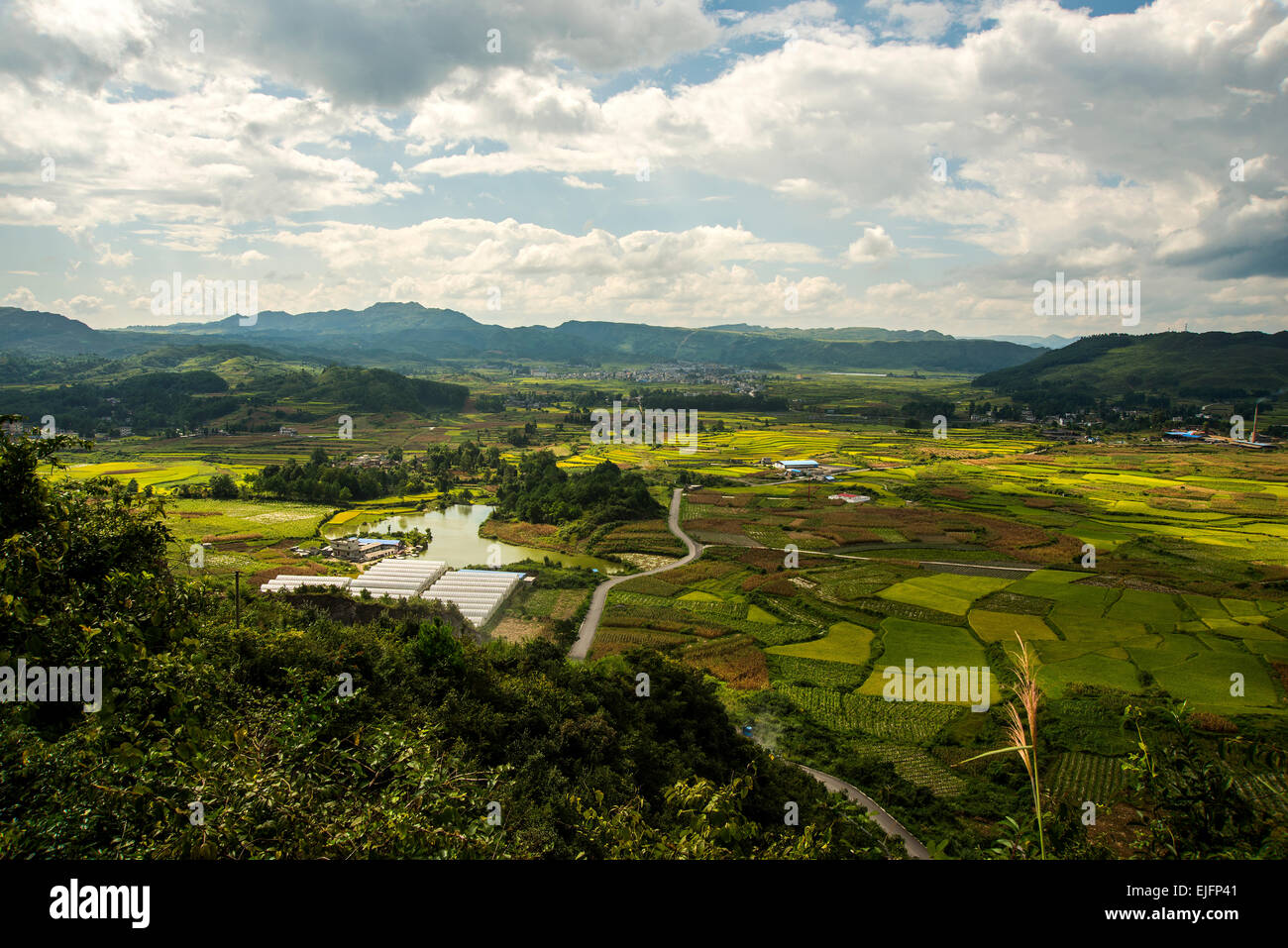 Here is a small country in the west of China Stock Photo - Alamy