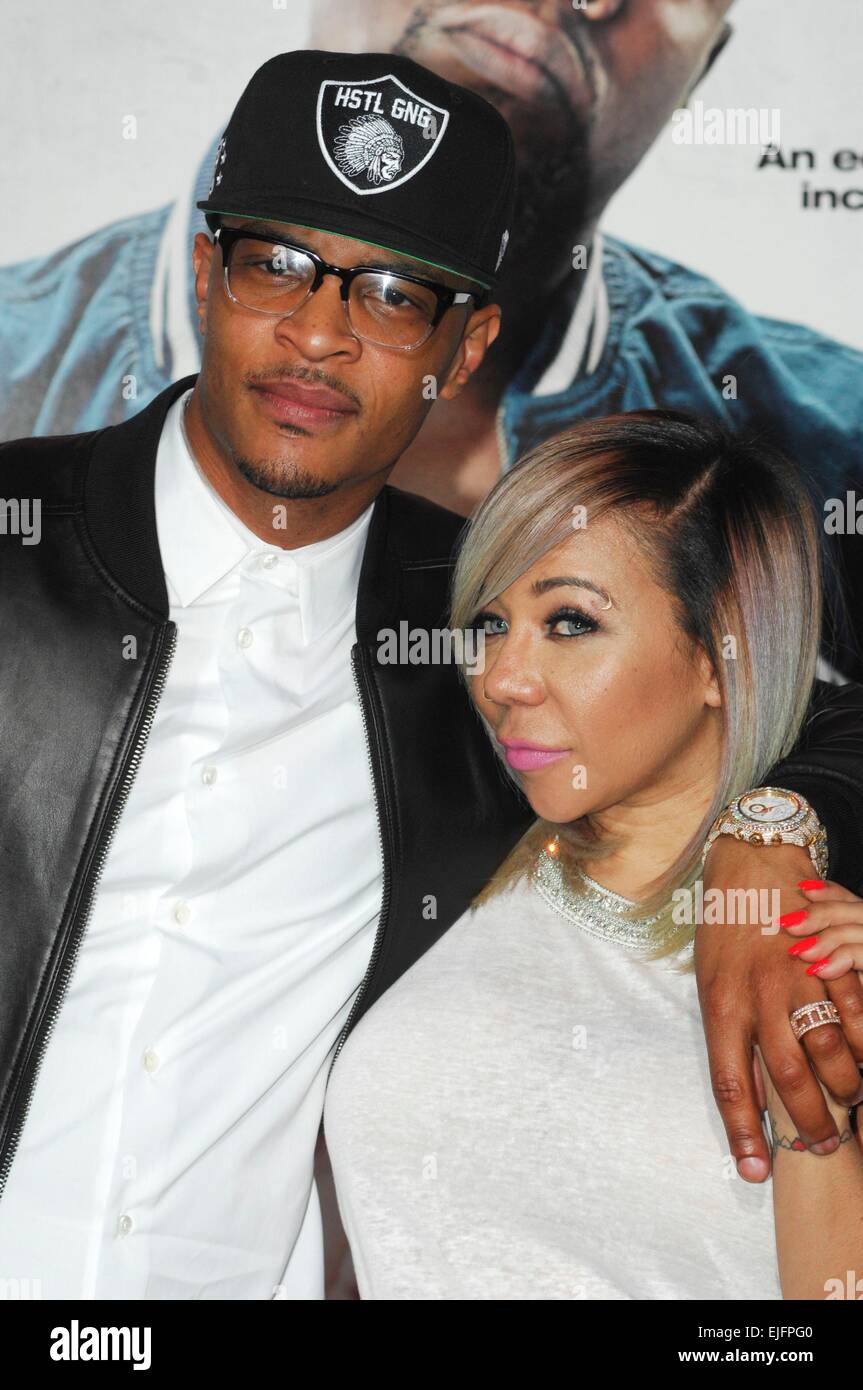 Los Angeles, CA, USA. 25th Mar, 2015. Tip 'TI' Harris, Tameka Cottle at ...