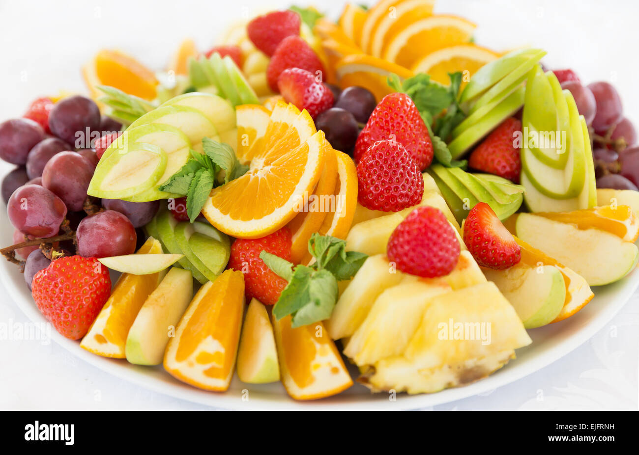 Fresh fruits on dish hi-res stock photography and images - Alamy
