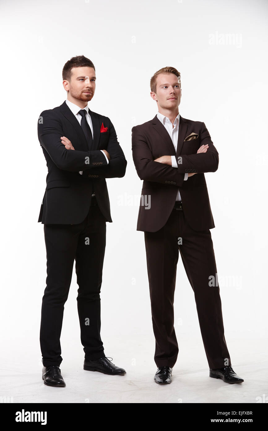 two businessman standing Stock Photo - Alamy