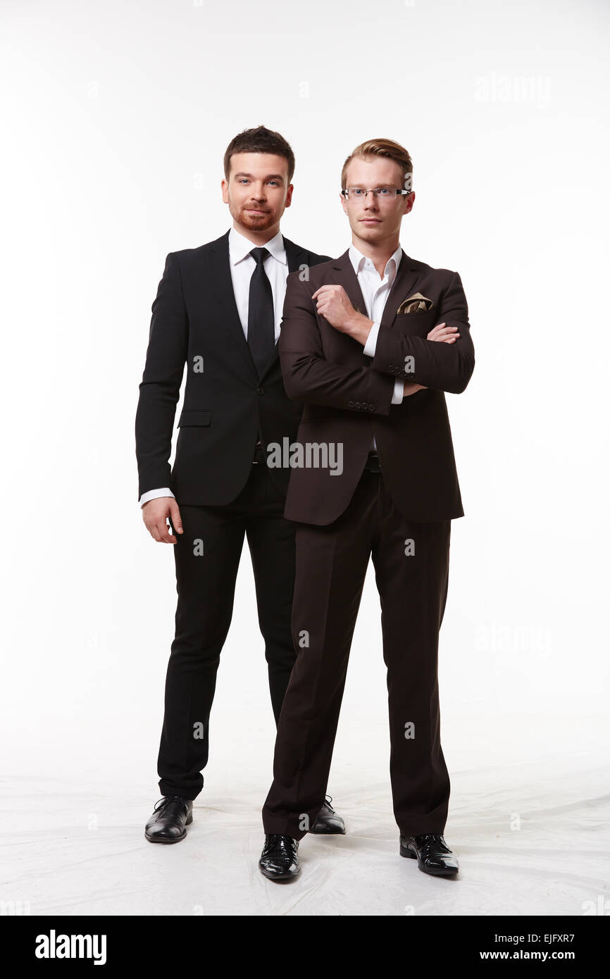 two businessman standing Stock Photo - Alamy