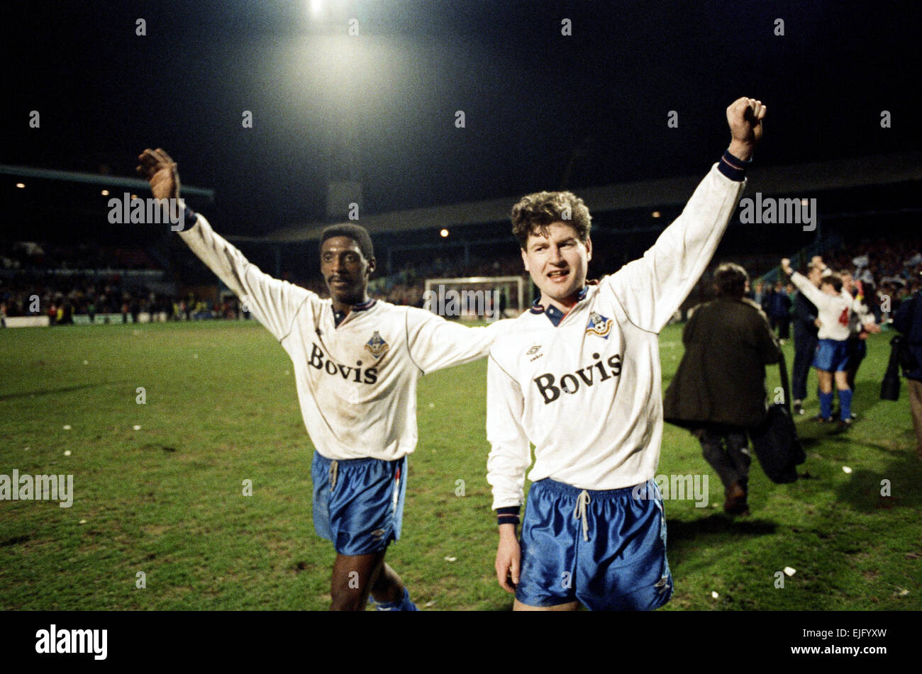 Littlewoods Cup replay. West Ham 3 v. Oldham Athletic 0. Roger Palmer ...