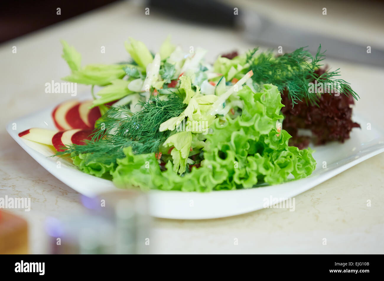 vegetable salad on a plate Stock Photo - Alamy
