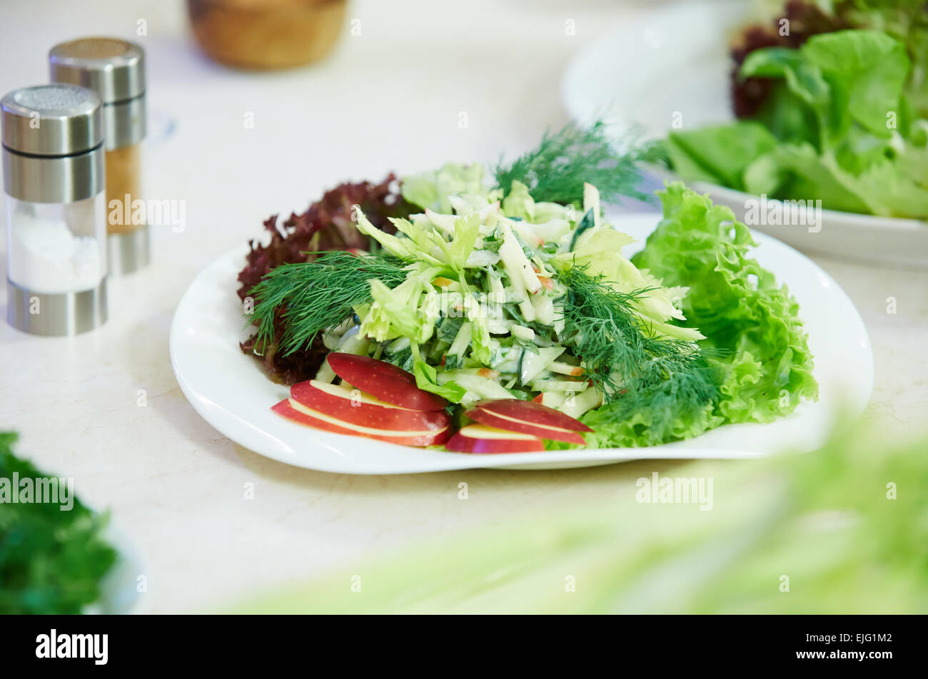 vegetable salad on a plate Stock Photo - Alamy