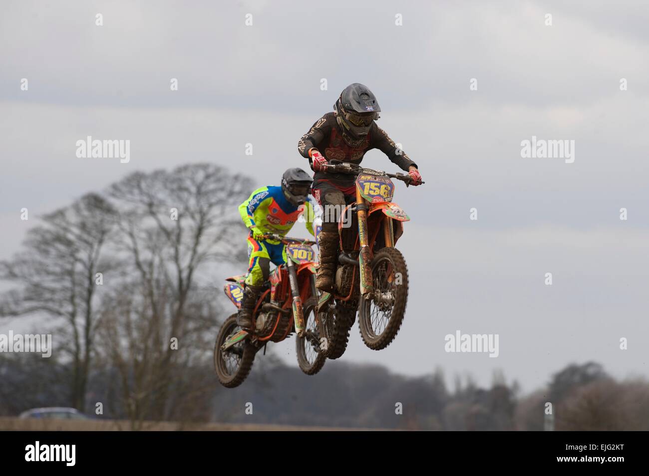 Motocross racing at the Fat Cat Motopark at Armthorpe in Doncaster ...