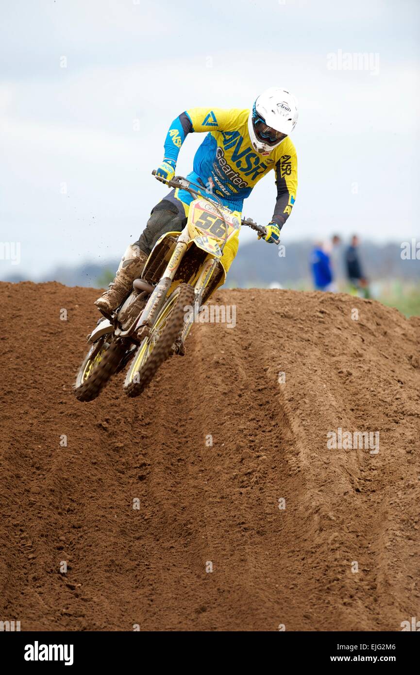 Motocross racing at the Fat Cat Motopark at Armthorpe in Doncaster ...