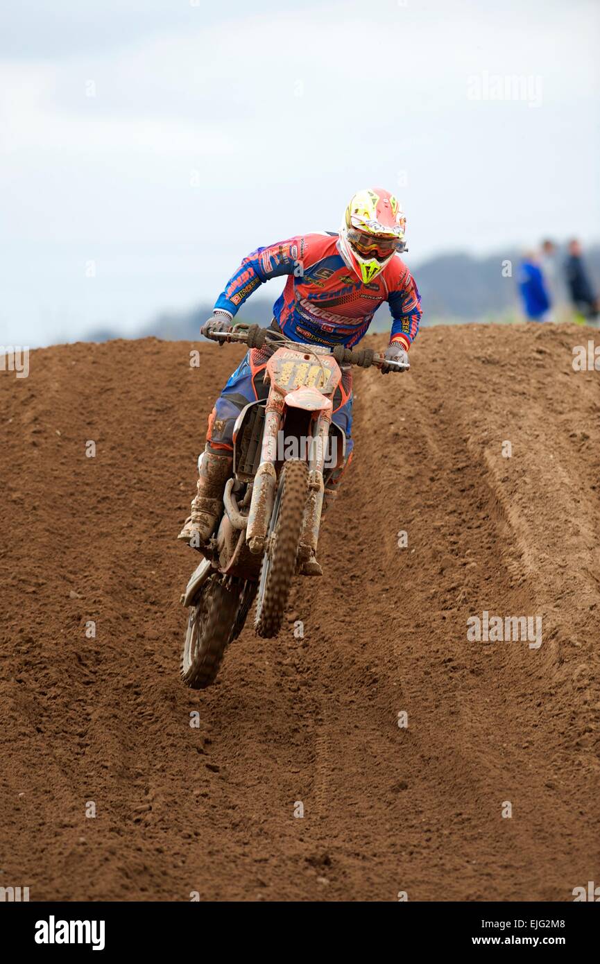 Motocross racing at the Fat Cat Motopark at Armthorpe in Doncaster ...