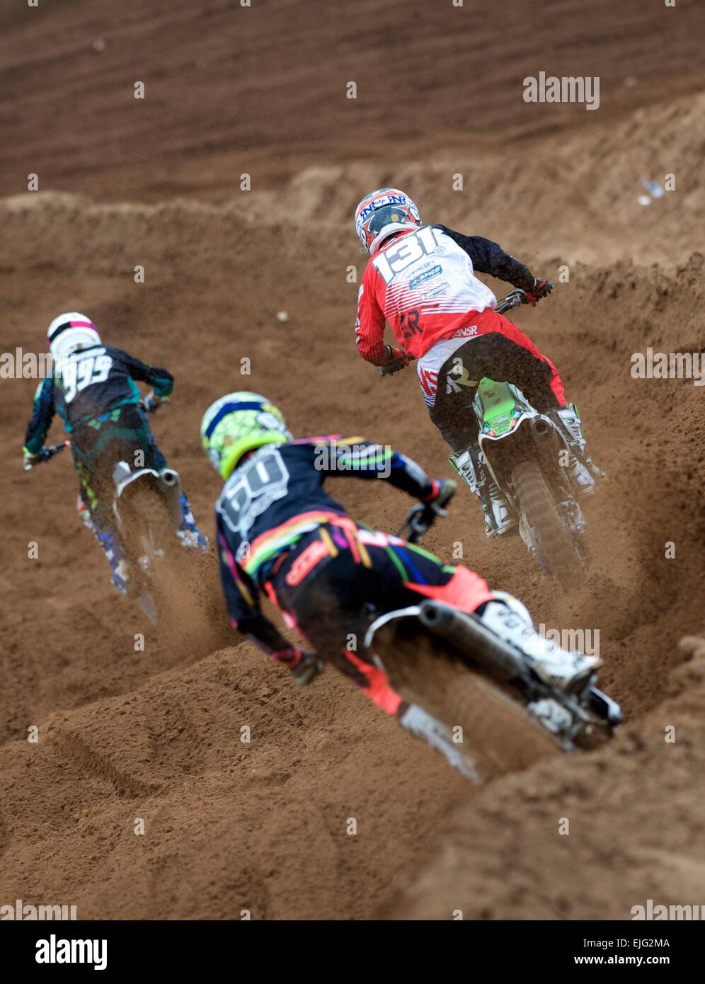 Motocross racing at the Fat Cat Motopark at Armthorpe in Doncaster ...