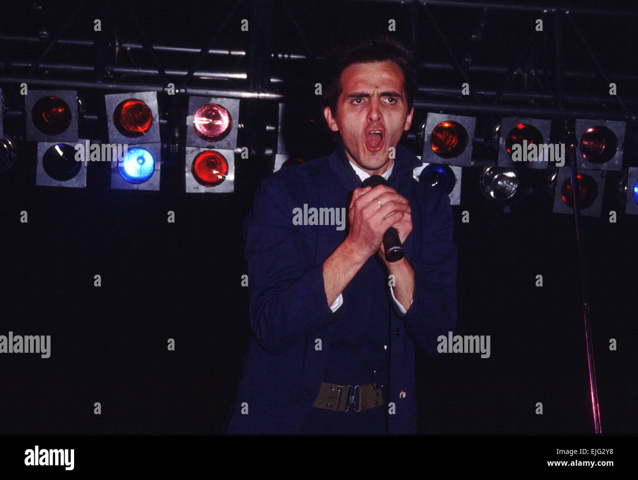 Italian singer Giovanni Lindo Ferretti lead vocalist of new wave group ...