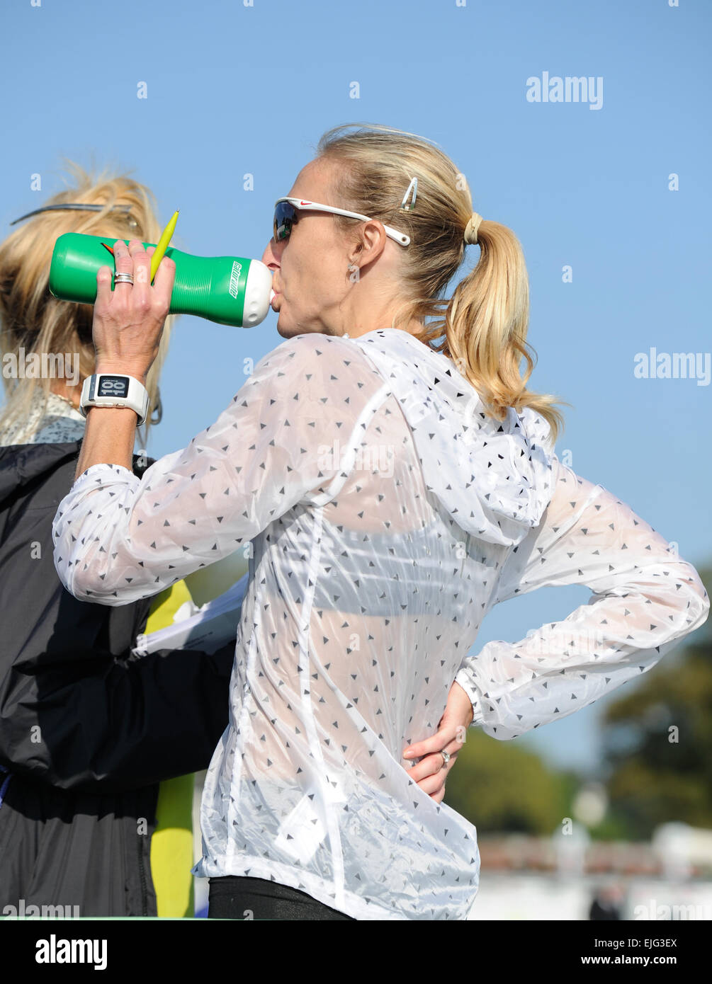 Paula Radcliffe and her daughter Isla attend the Worcester City 10k run ...