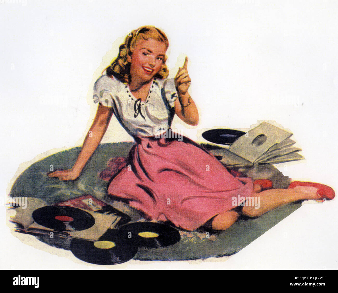 Records 1950s hi-res stock photography and images - Alamy
