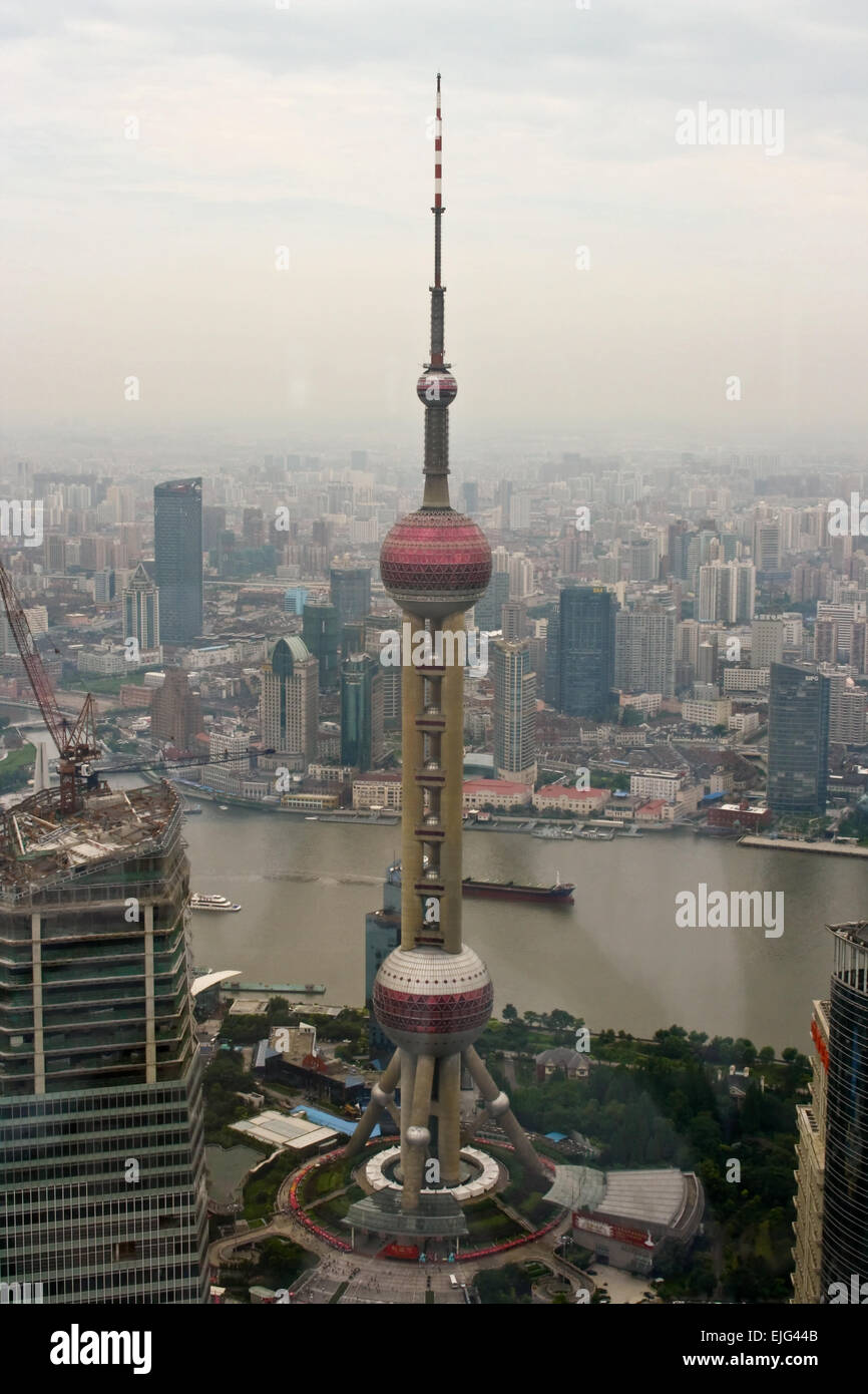 the form of a tall building on the city of Shanghai Stock Photo - Alamy