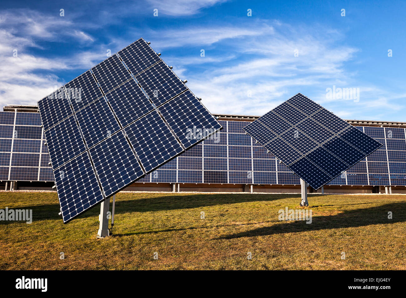 Solar panel electric system Stock Photo - Alamy