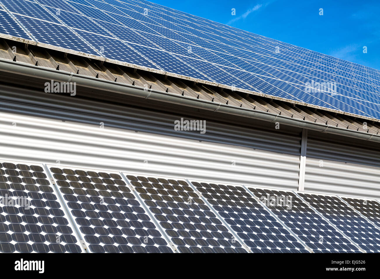 Solar panel electric system Stock Photo - Alamy