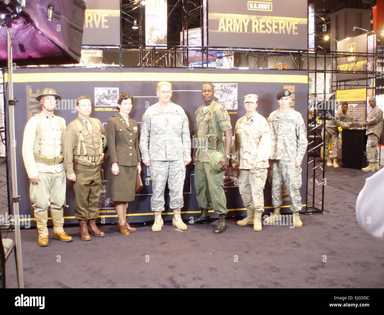 A history of Soldiers and their uniforms at the Army Reserve booth ...