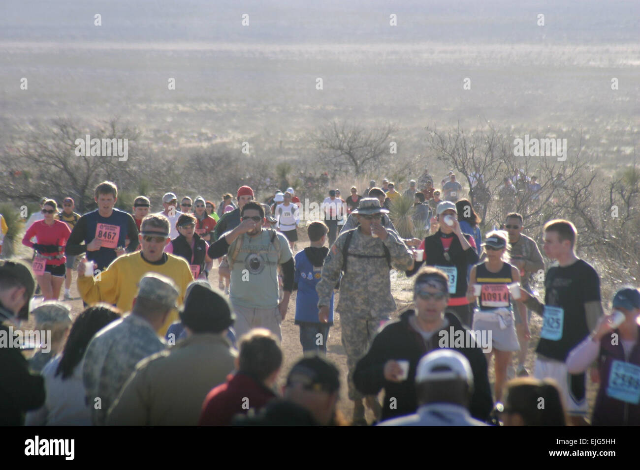 Some of the record-breaking 5,700 marchers start arriving at water ...