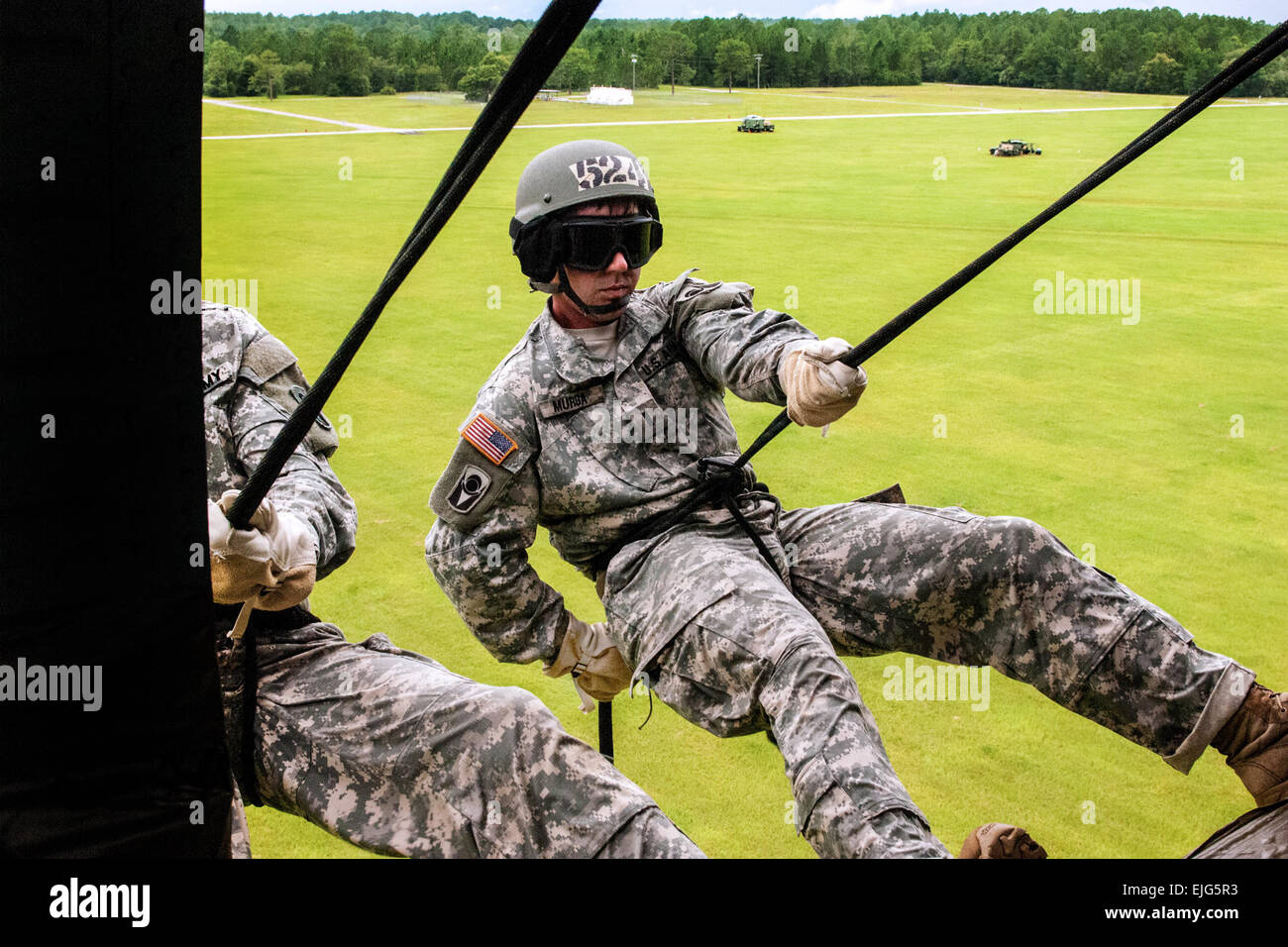 During an Air Assault course at Camp Blanding Joint Training Center ...