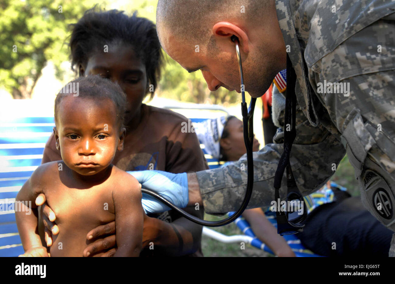 Capt. Mark Poirier, a medical officer with the 82nd Airborne Division's ...