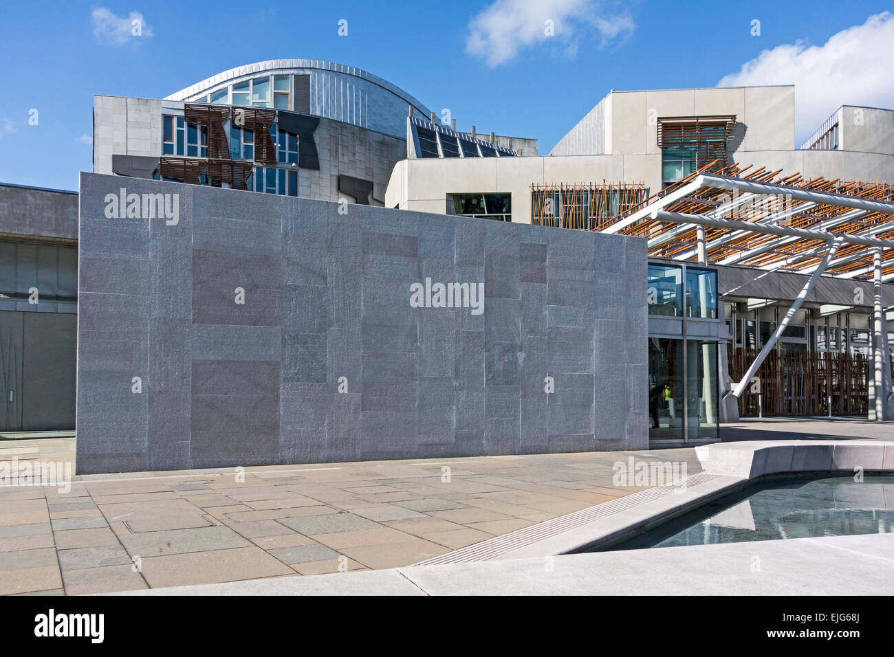 The new external visitor entrance to the Scottish Parliament in ...