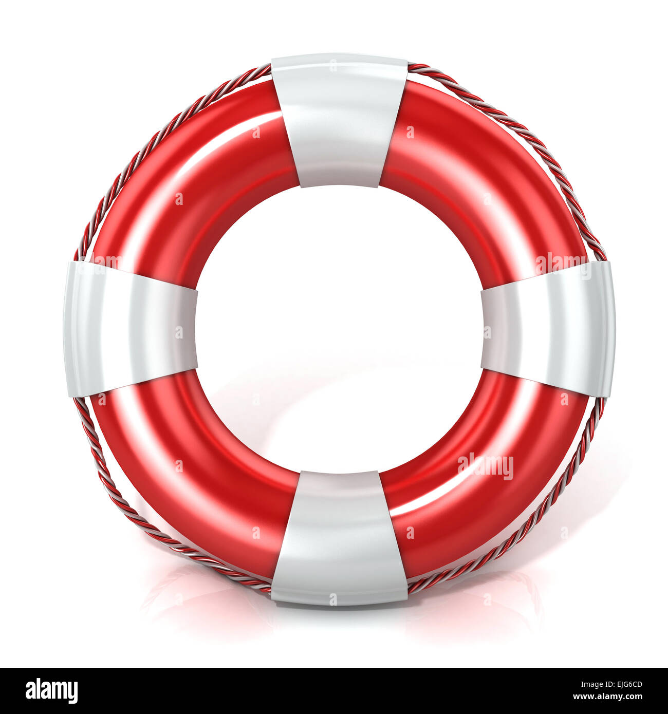 Lifebuoy isolated on white. Front view Stock Photo - Alamy
