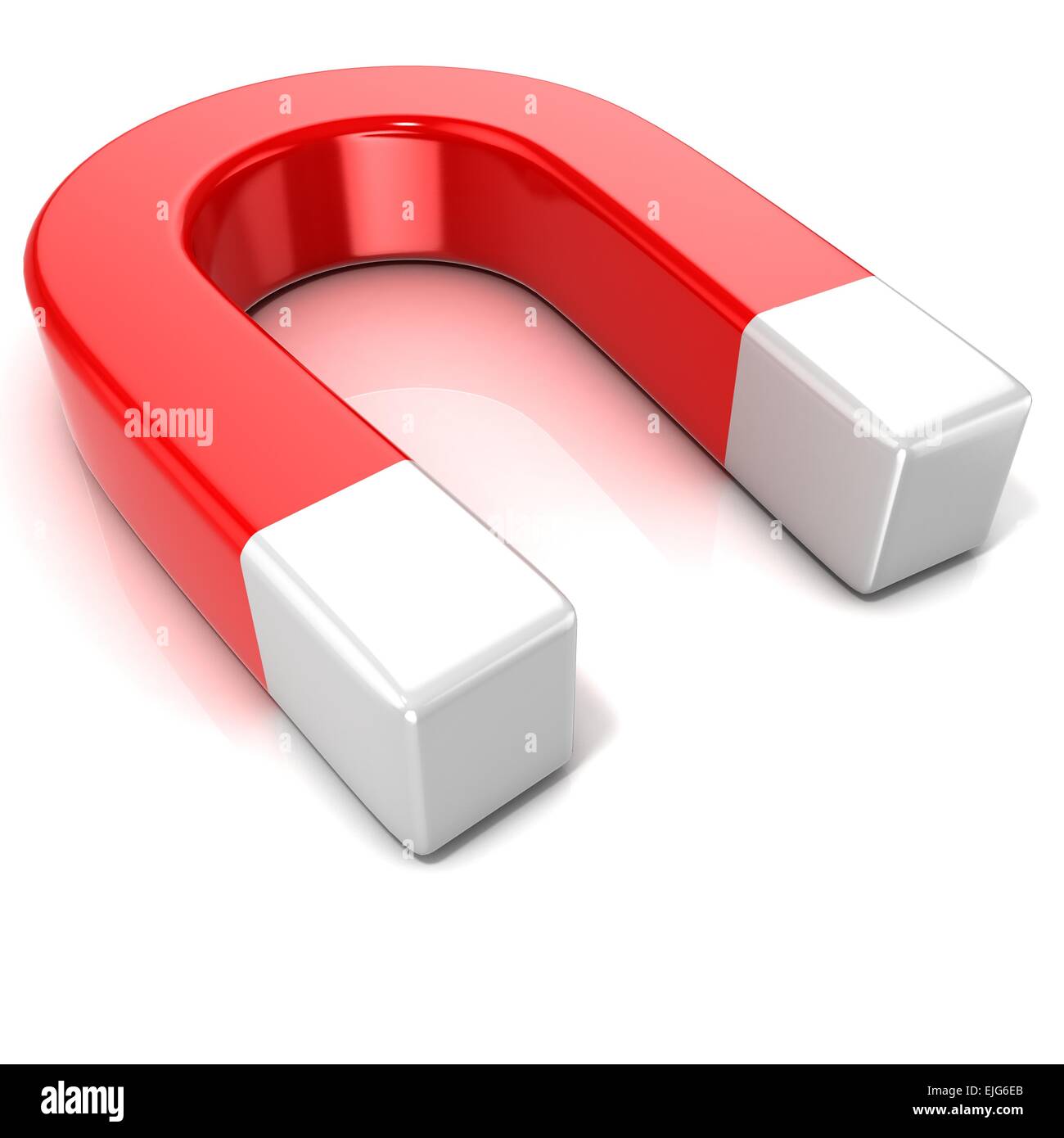 Horseshoe magnet isolated on white background. Side view Stock Photo ...