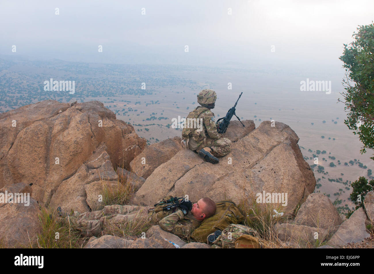 U.S. Army sniper Spc. James Wanser, 66th Armor Regiment, Task Force 228 ...