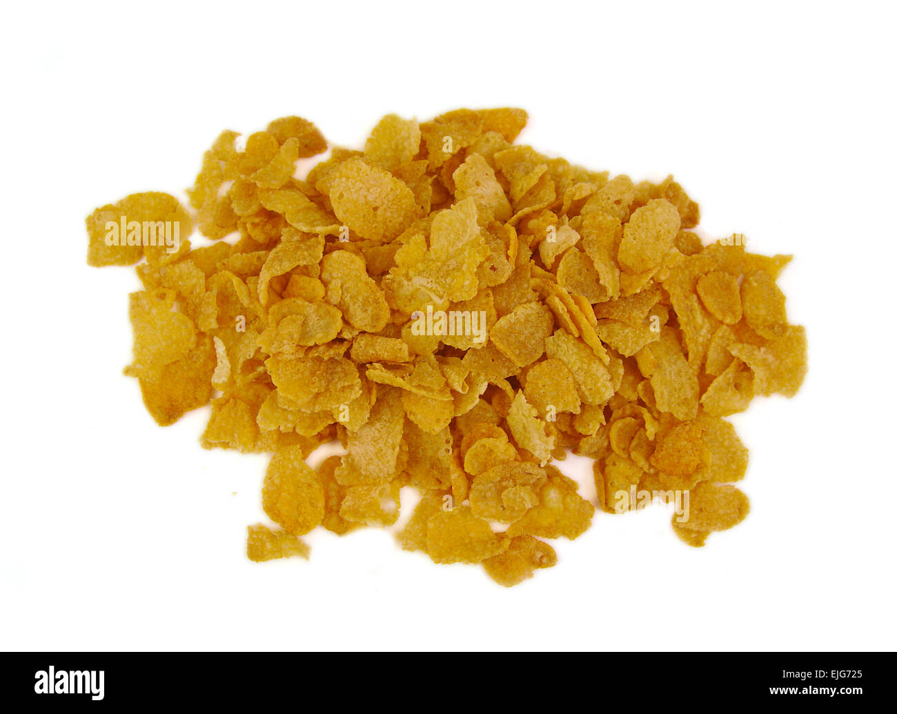 Bunch of corn flake cereals on white background Stock Photo - Alamy