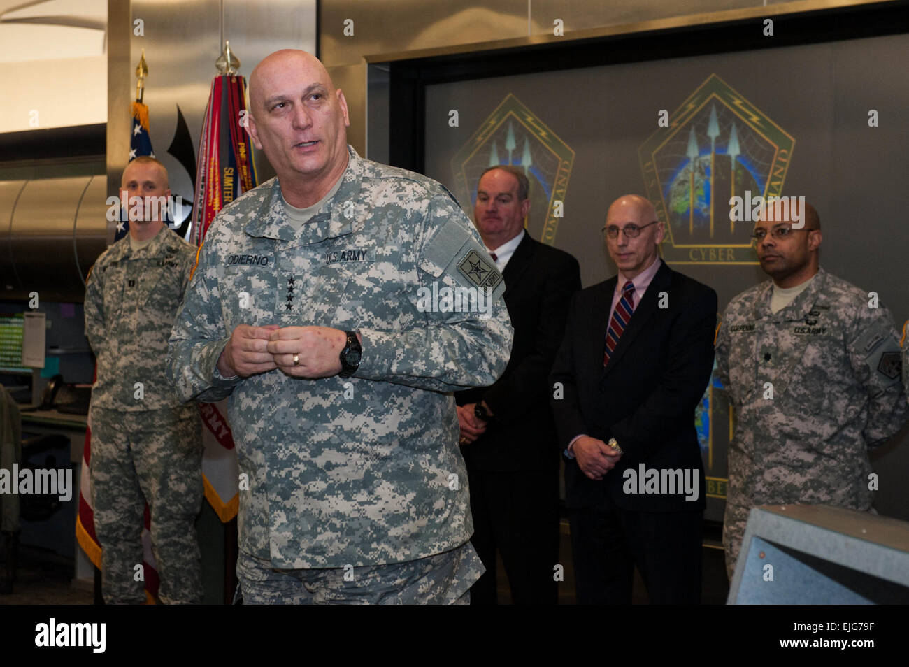 During a visit to Army Cyber Jan. 22 General Raymond T. Odierno, chief ...