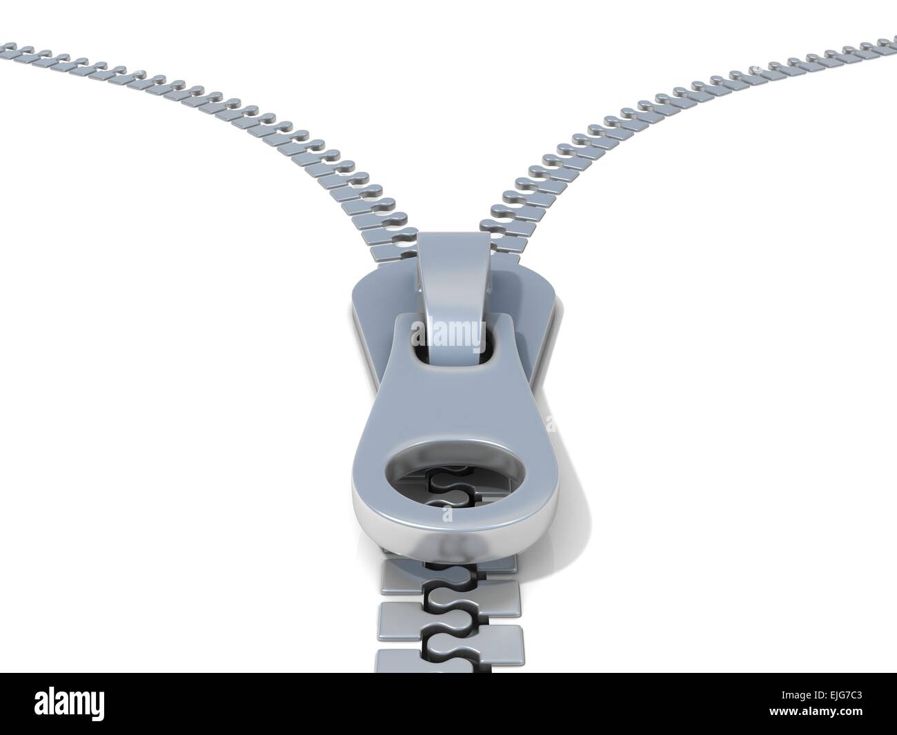 Zipper isolated on white background. Front view Stock Photo - Alamy