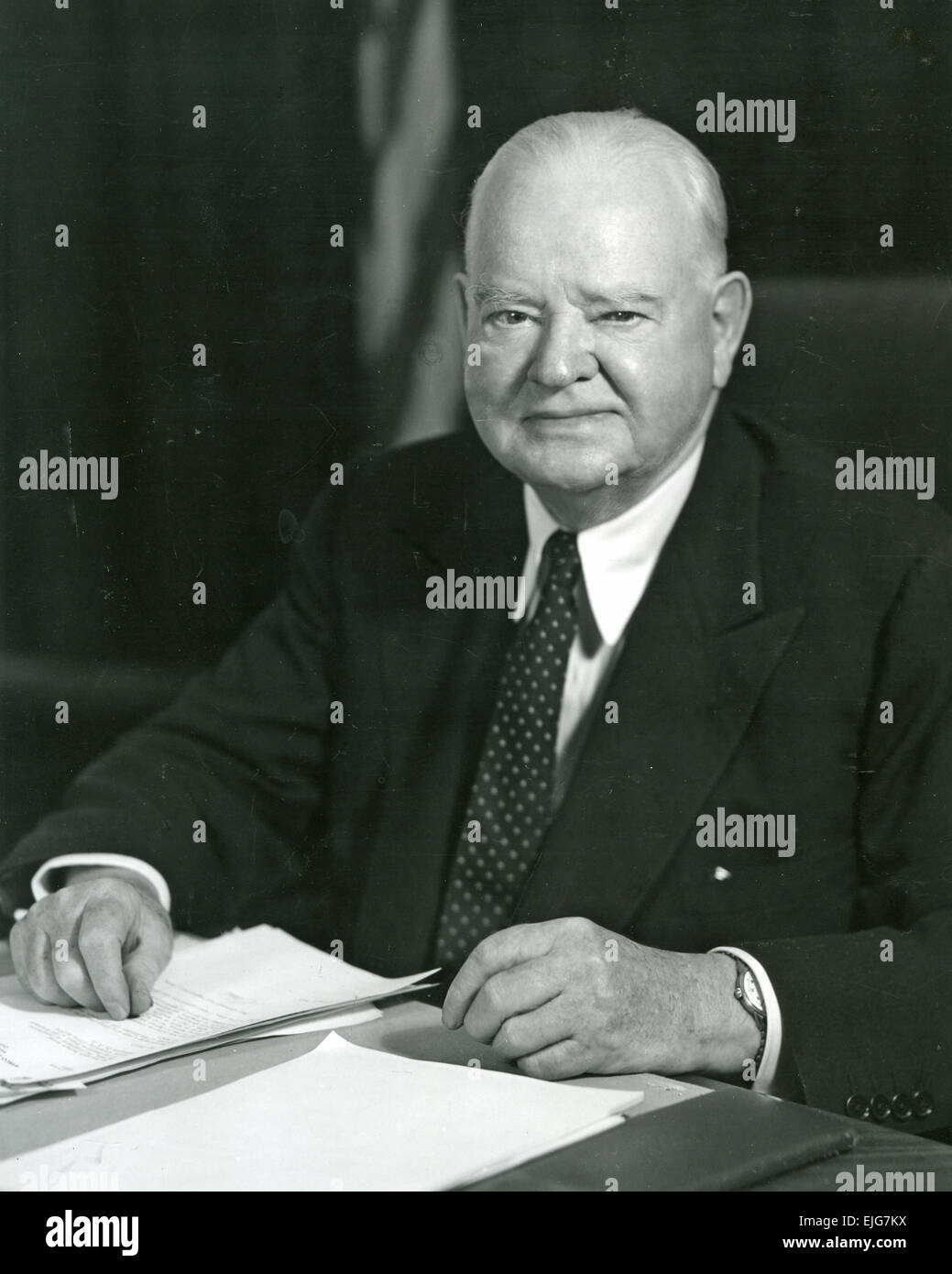 HERBERT HOOVER (1874-1964) 31st President of the USA photographed about ...