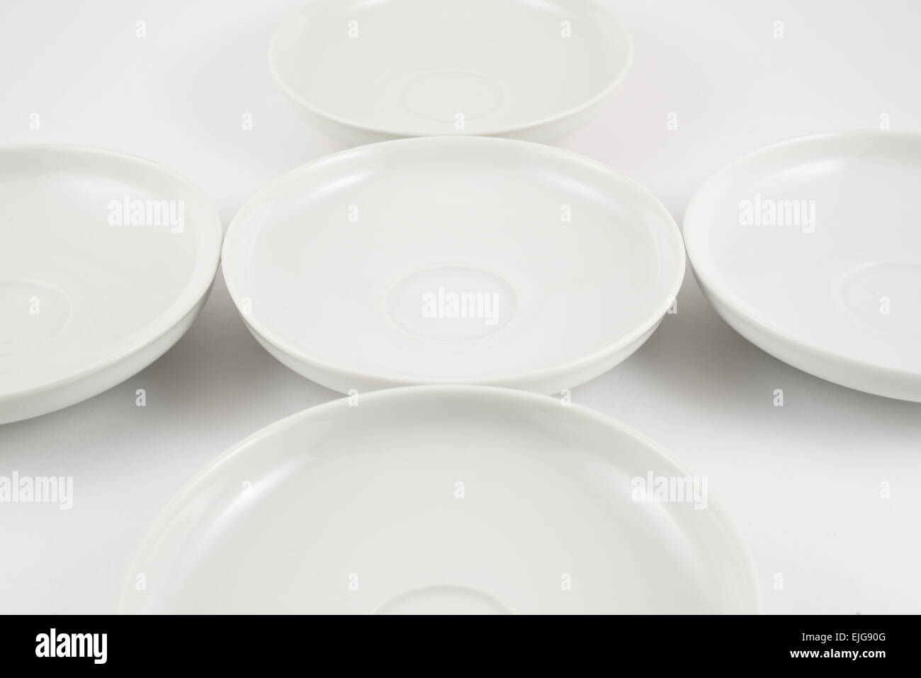 White ceramic plate composition background Stock Photo - Alamy
