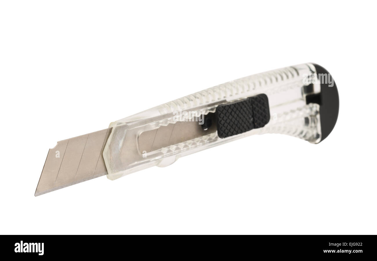 Segmented blade utility knife isolated Stock Photo - Alamy