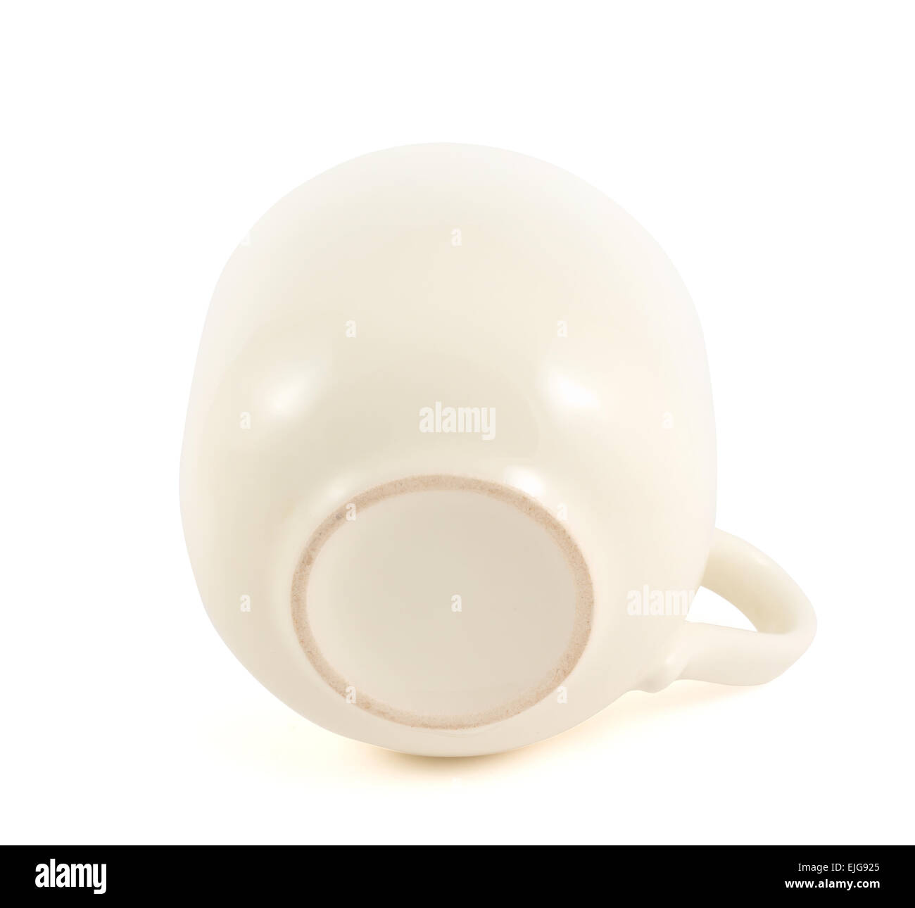 Ceramic cream colored cup isolated Stock Photo - Alamy