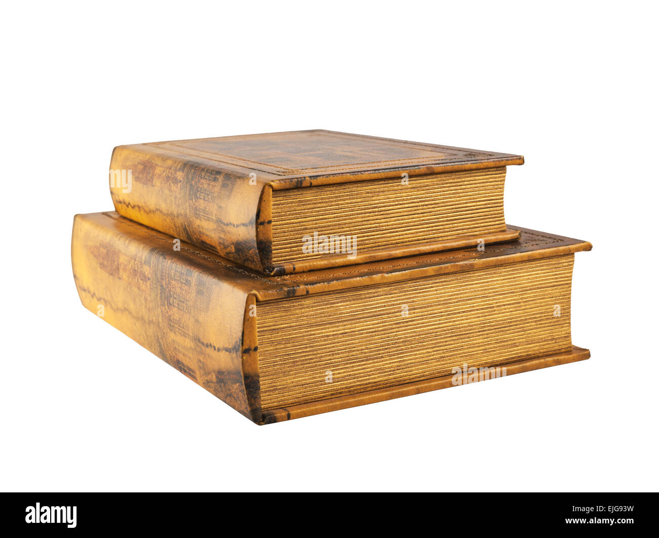 Two old books isolated Stock Photo - Alamy