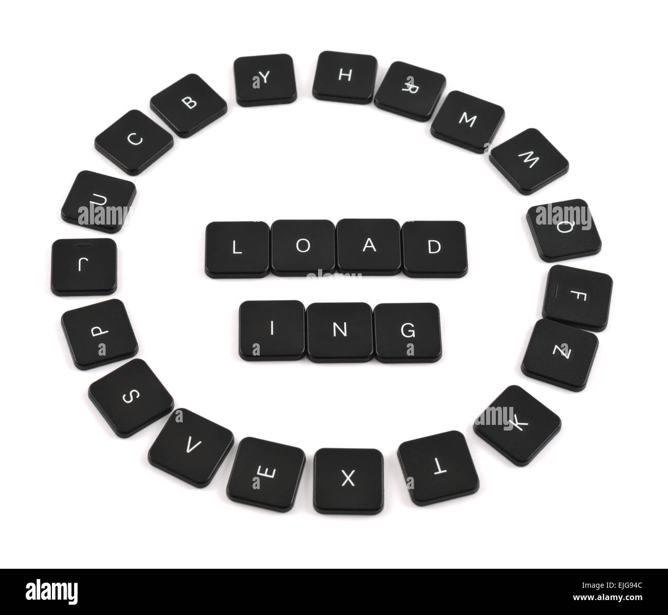 Word loading made of keyboard buttons isolated Stock Photo - Alamy