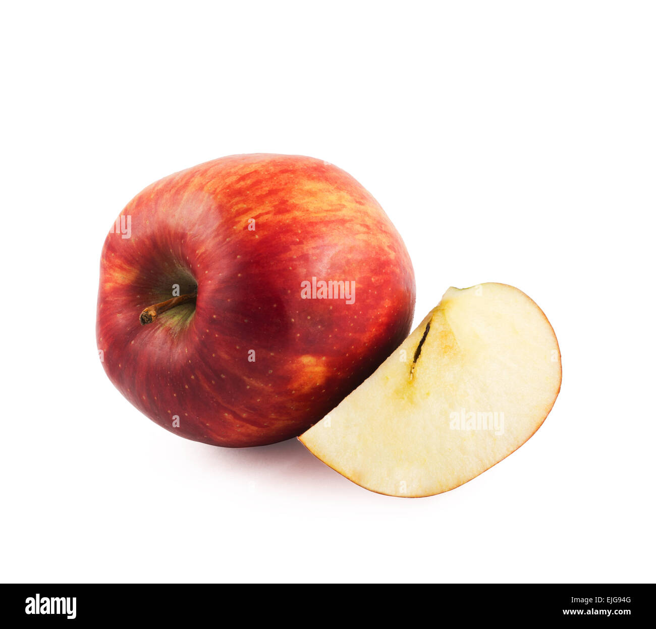 Ripe red apple isolated Stock Photo - Alamy