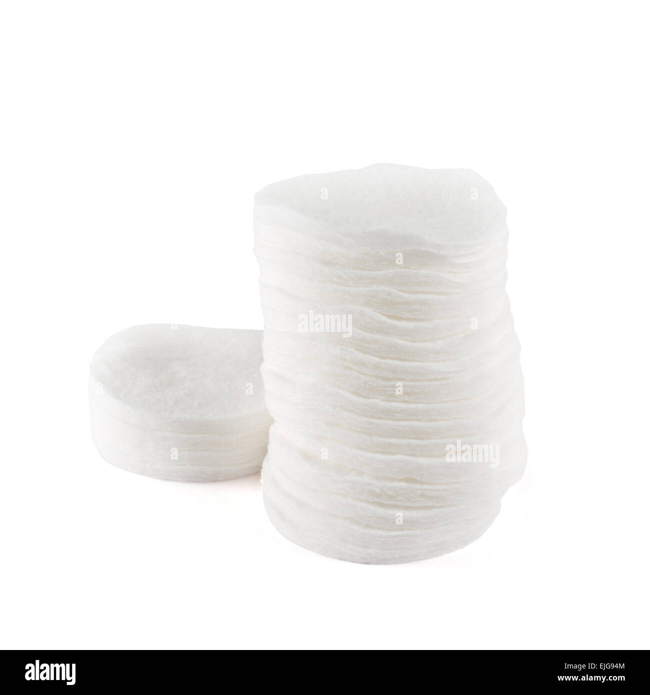Stack of cotton pad disks isolated Stock Photo - Alamy