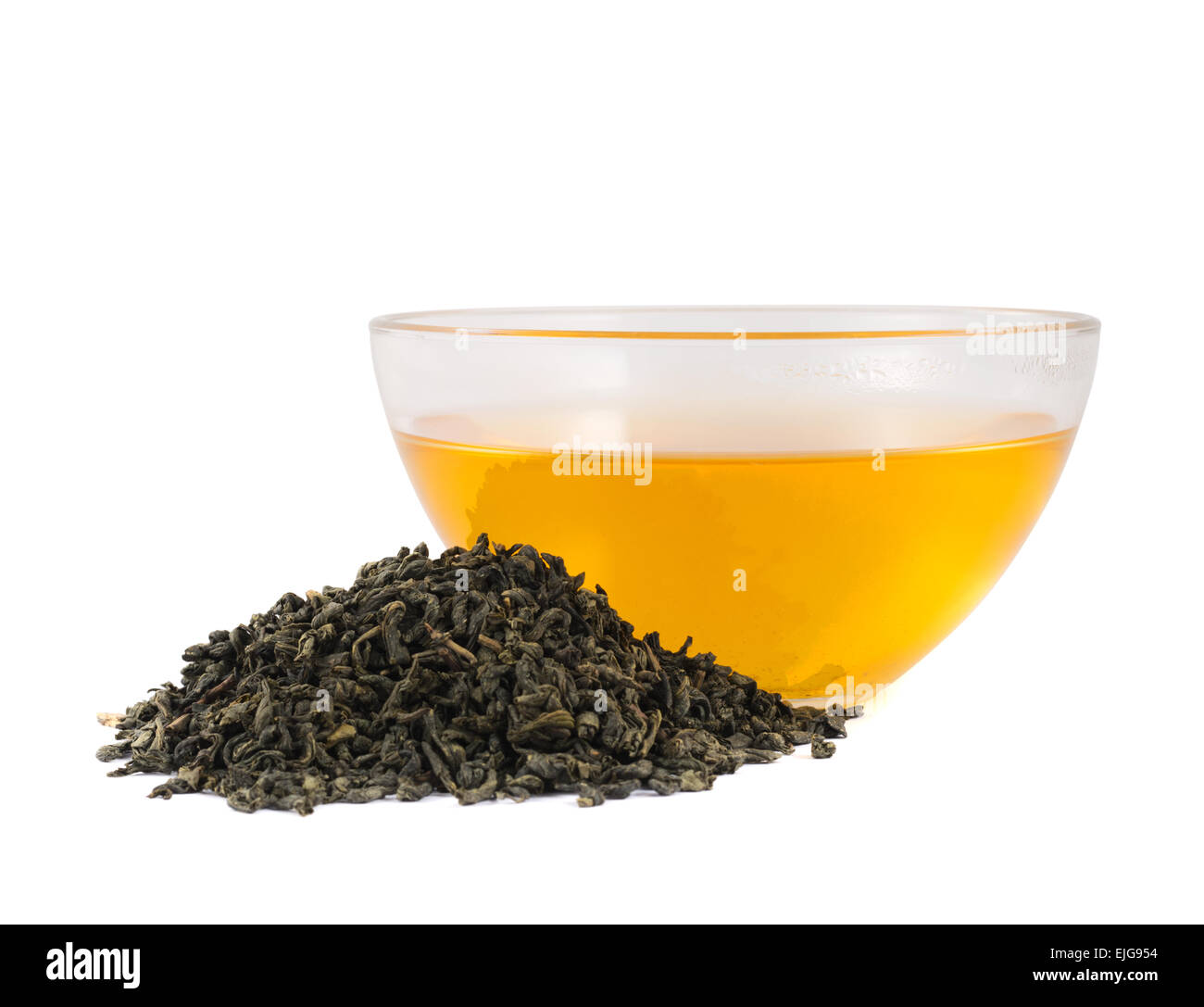 Glass bowl of tea isolated Stock Photo - Alamy