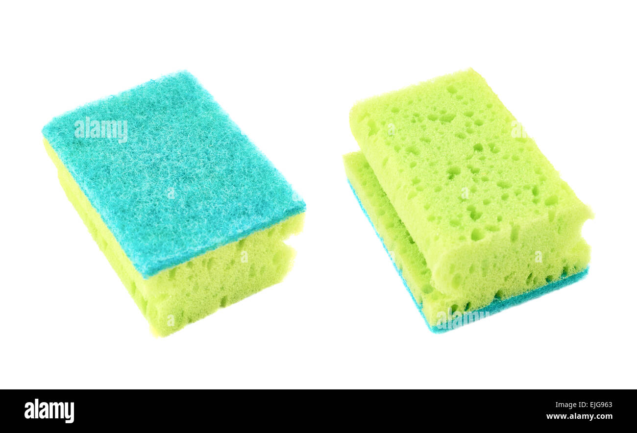 Kitchen sponge front and back view Stock Photo - Alamy