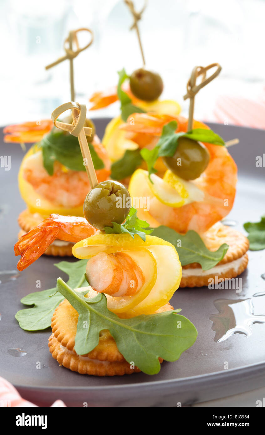 Prawn canapes hi-res stock photography and images - Alamy