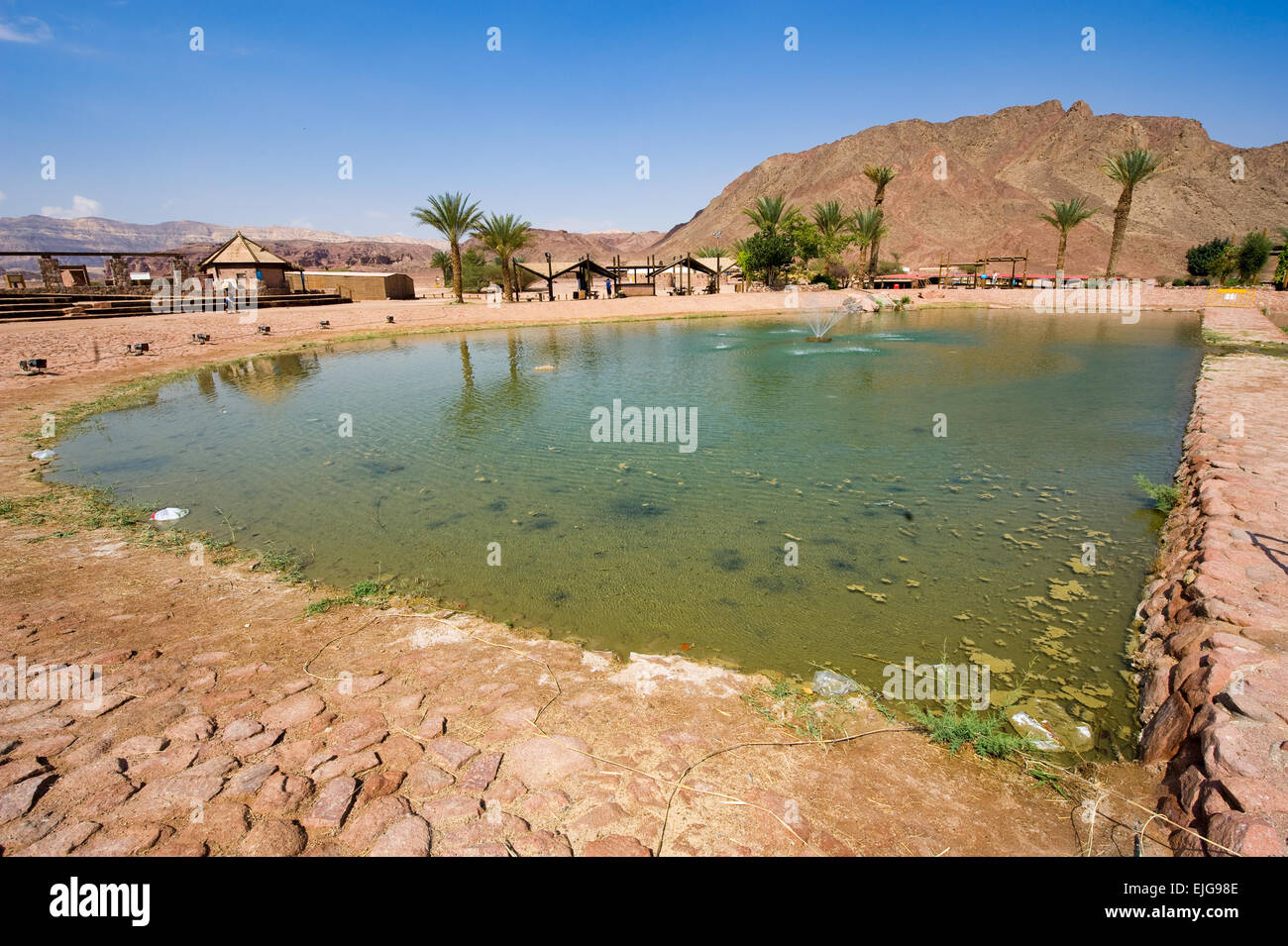 The Timna lake at Timna Park in the southern negev desert in Israel ...