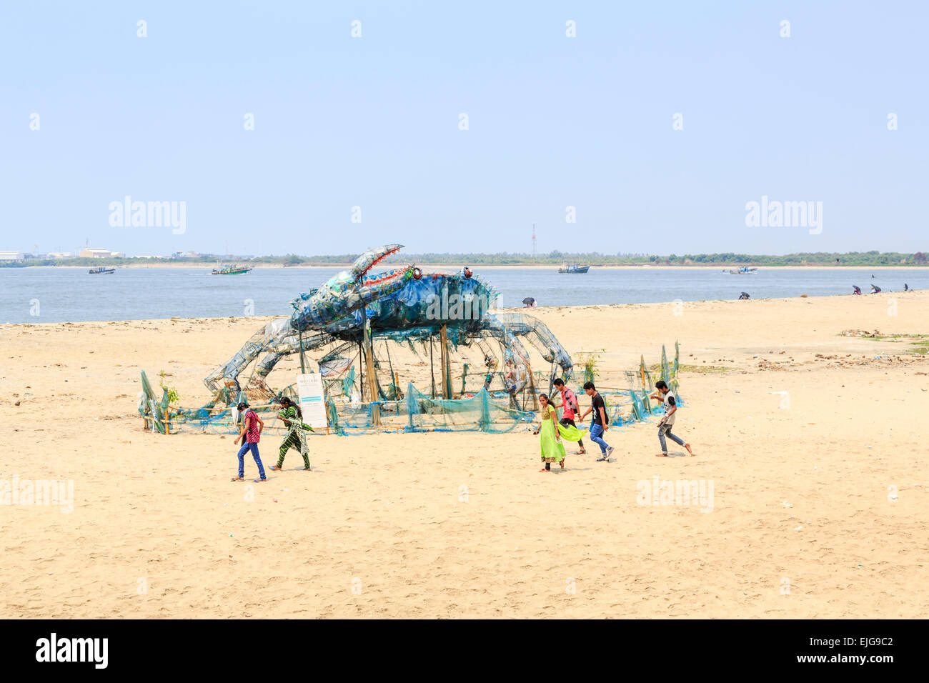 The Mad Crab, an installation or sculpture made of waste plastics to ...
