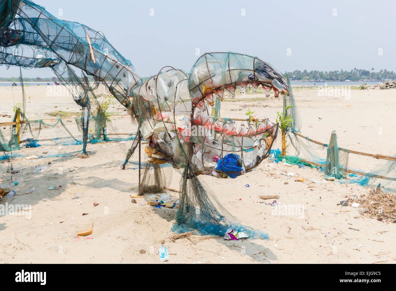 The Mad Crab, an installation or sculpture made of waste plastics to ...