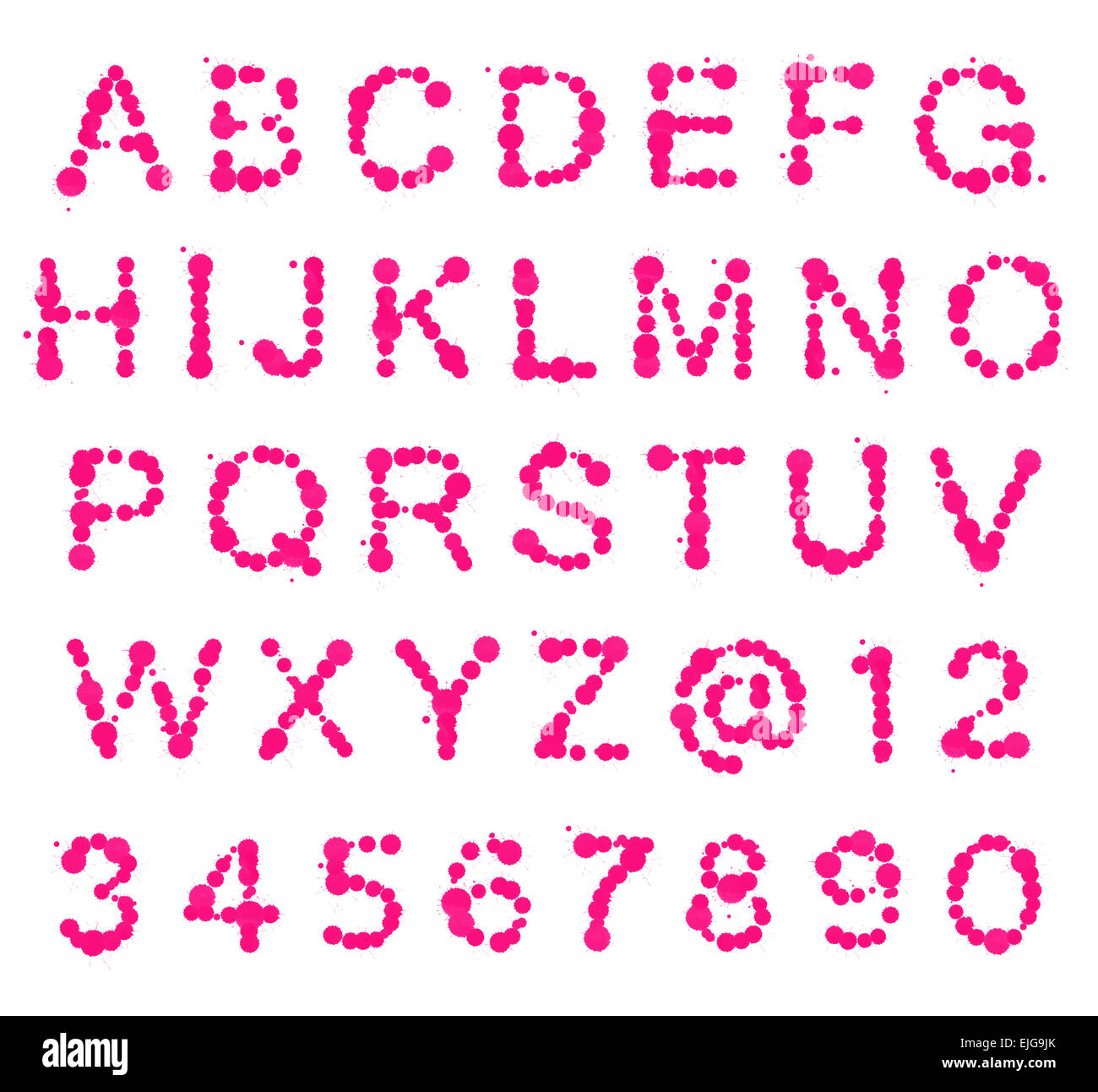 Abc alphabet made blot spots hi-res stock photography and images - Alamy