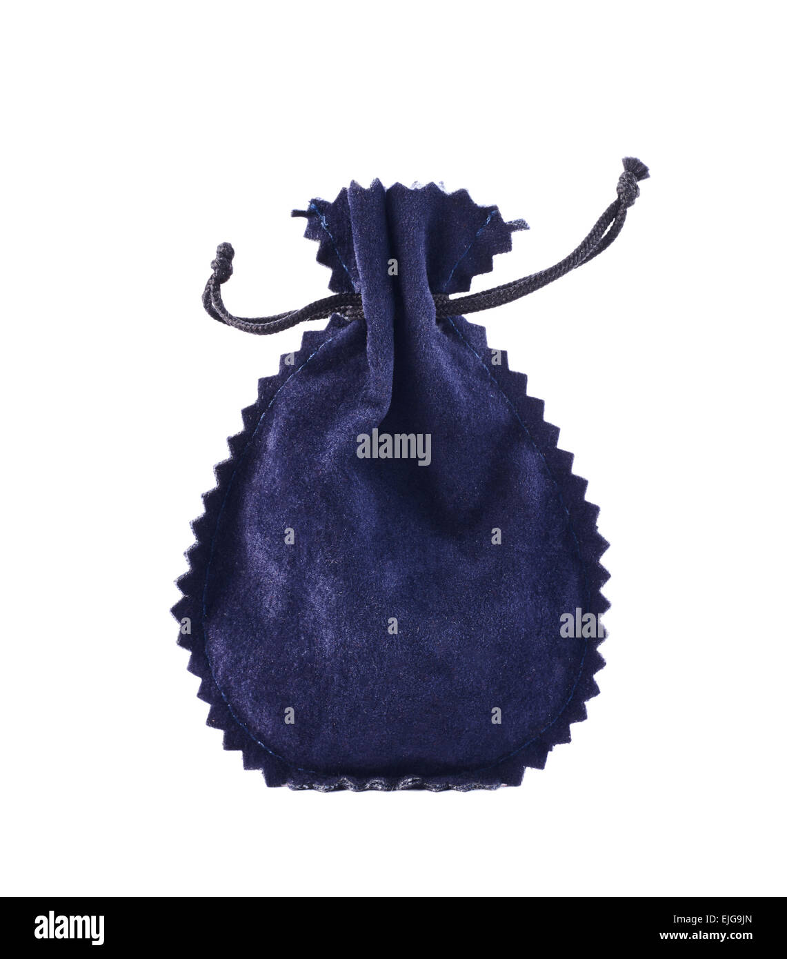 Blue suede pouch isolated Stock Photo - Alamy